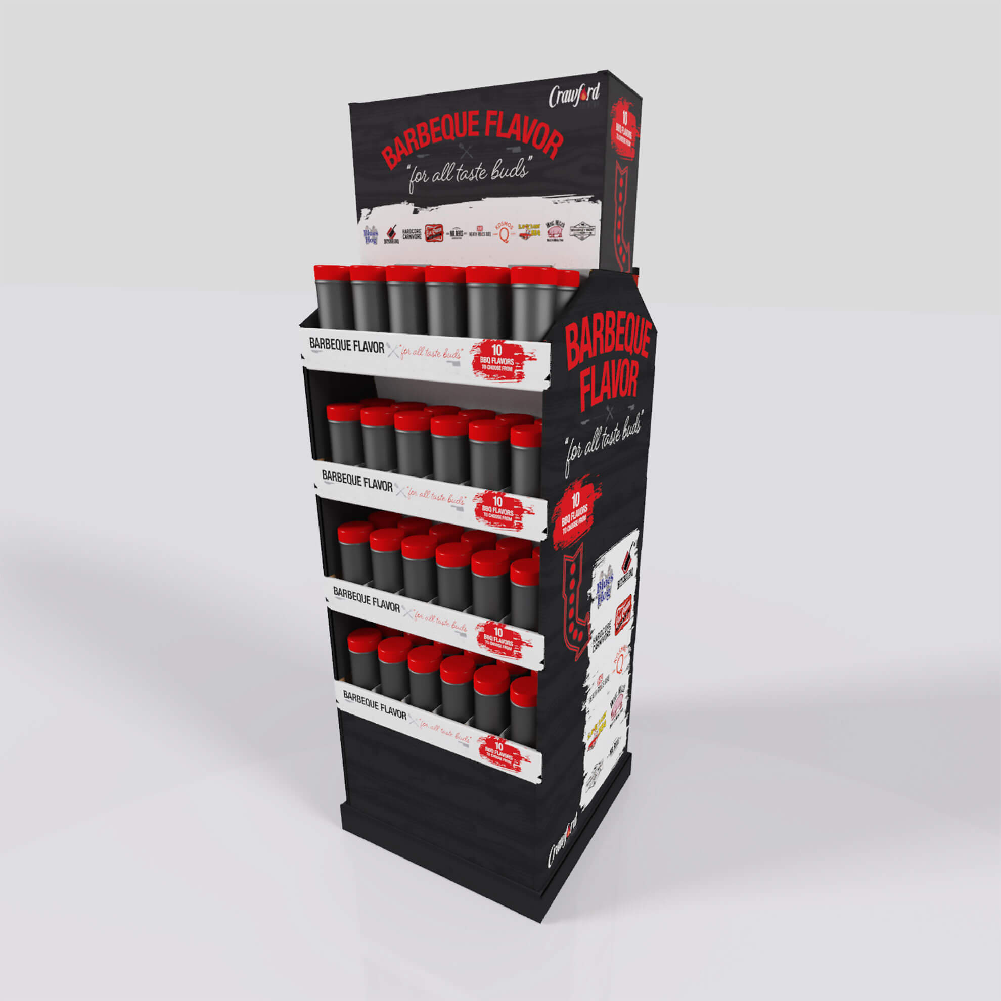 Crawford Barbeque Seasoning Display - Prizm Packaging