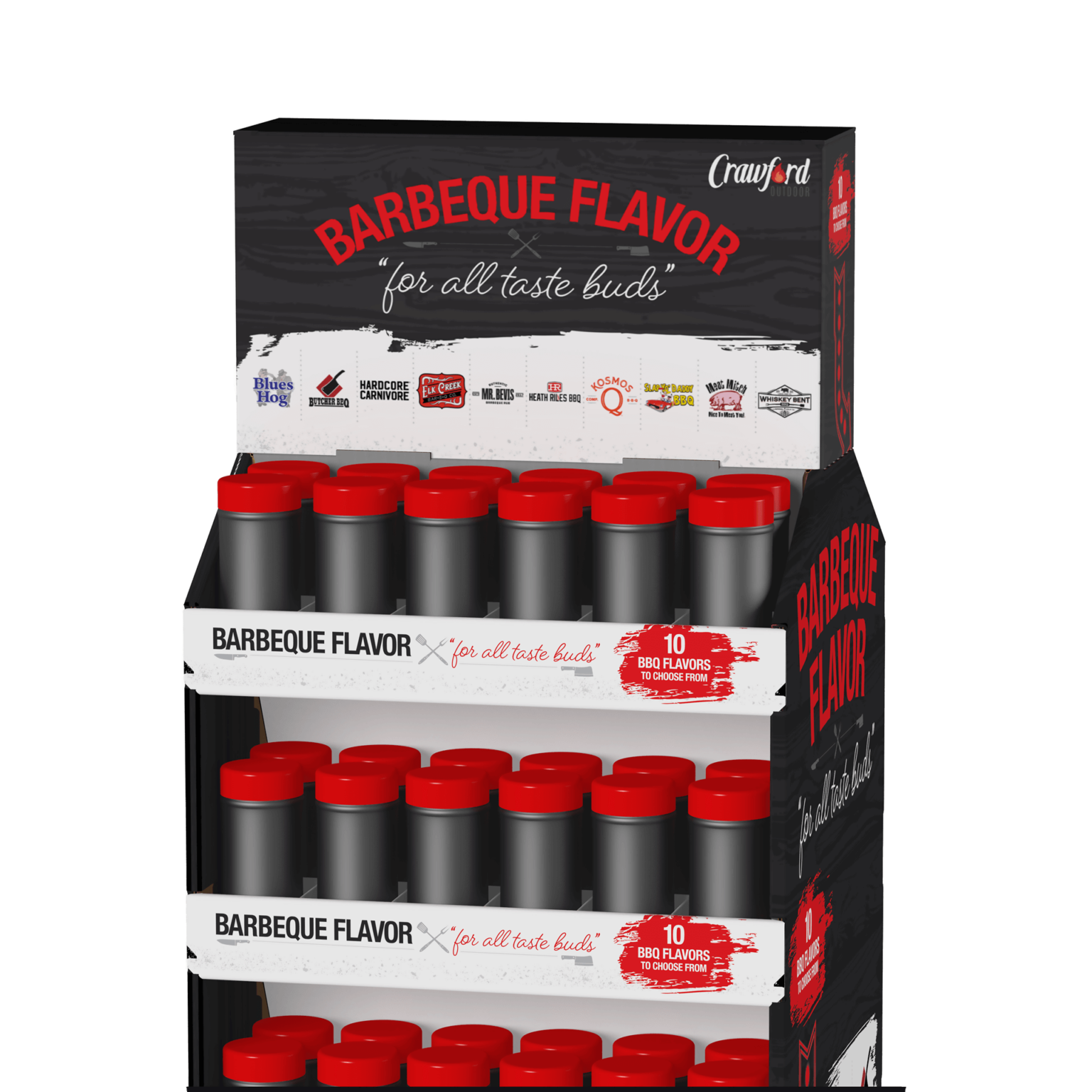 Crawford Barbeque Seasoning Display - Prizm Packaging